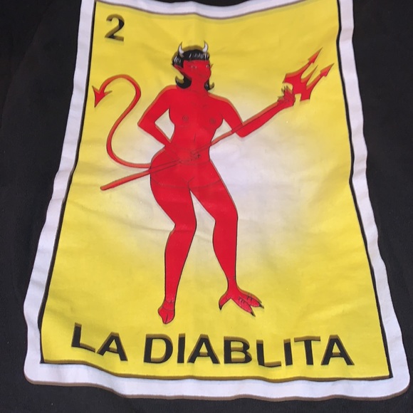 Alstyle | Shirts | La Diablita Loteria Mexican Bingo Short Sleeve Shirt ...